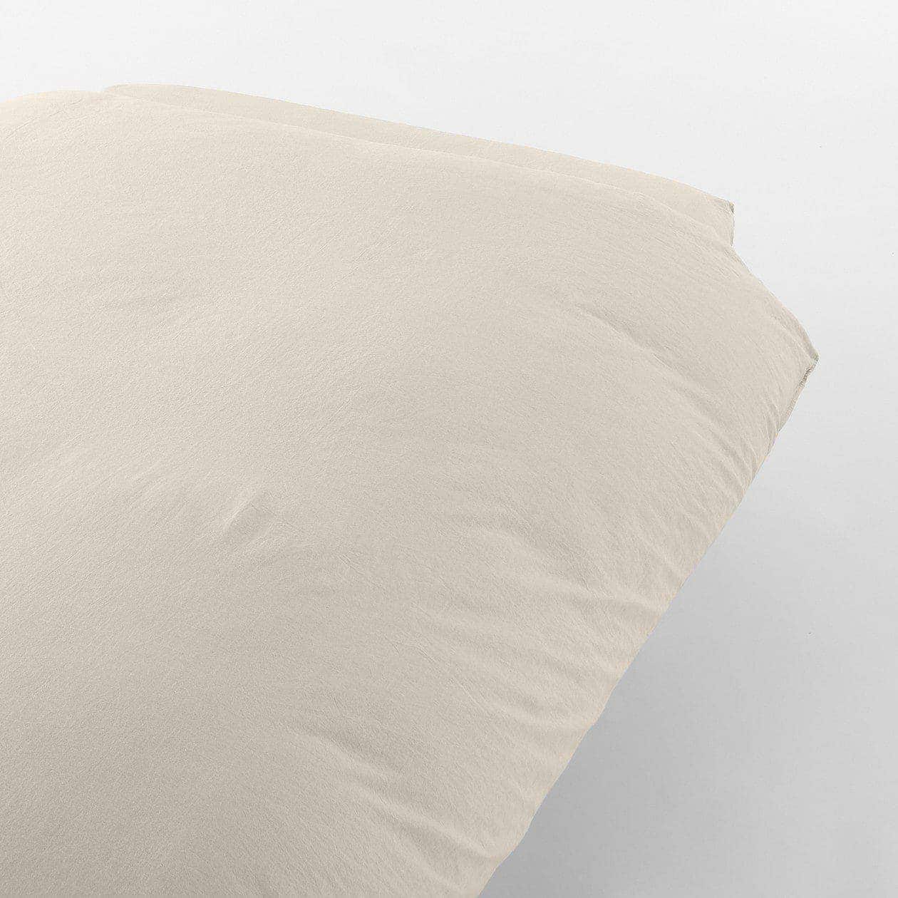 MUJI 무인양품 공식 온라인스토어 : 워싱면 이불 커버 라이트베이지 SD